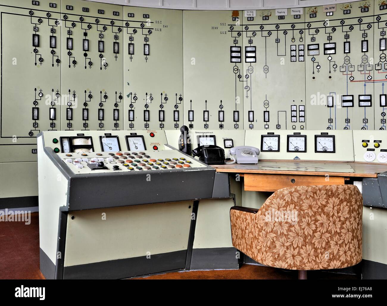 Control center in a disused factory Stock Photo - Alamy