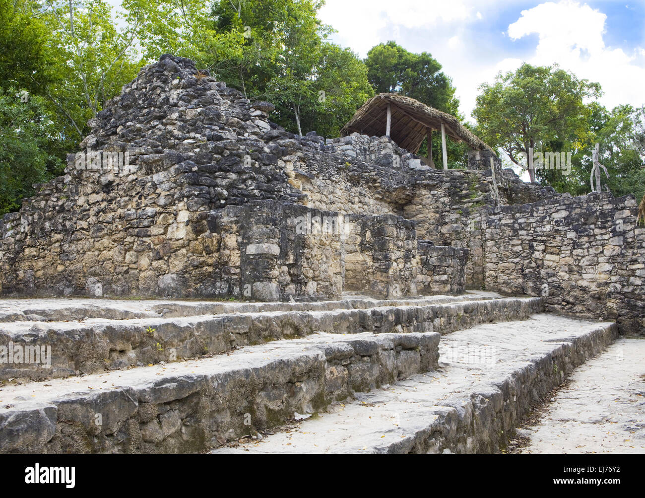 Mexico. Archeologic zone of Koba Stock Photo - Alamy