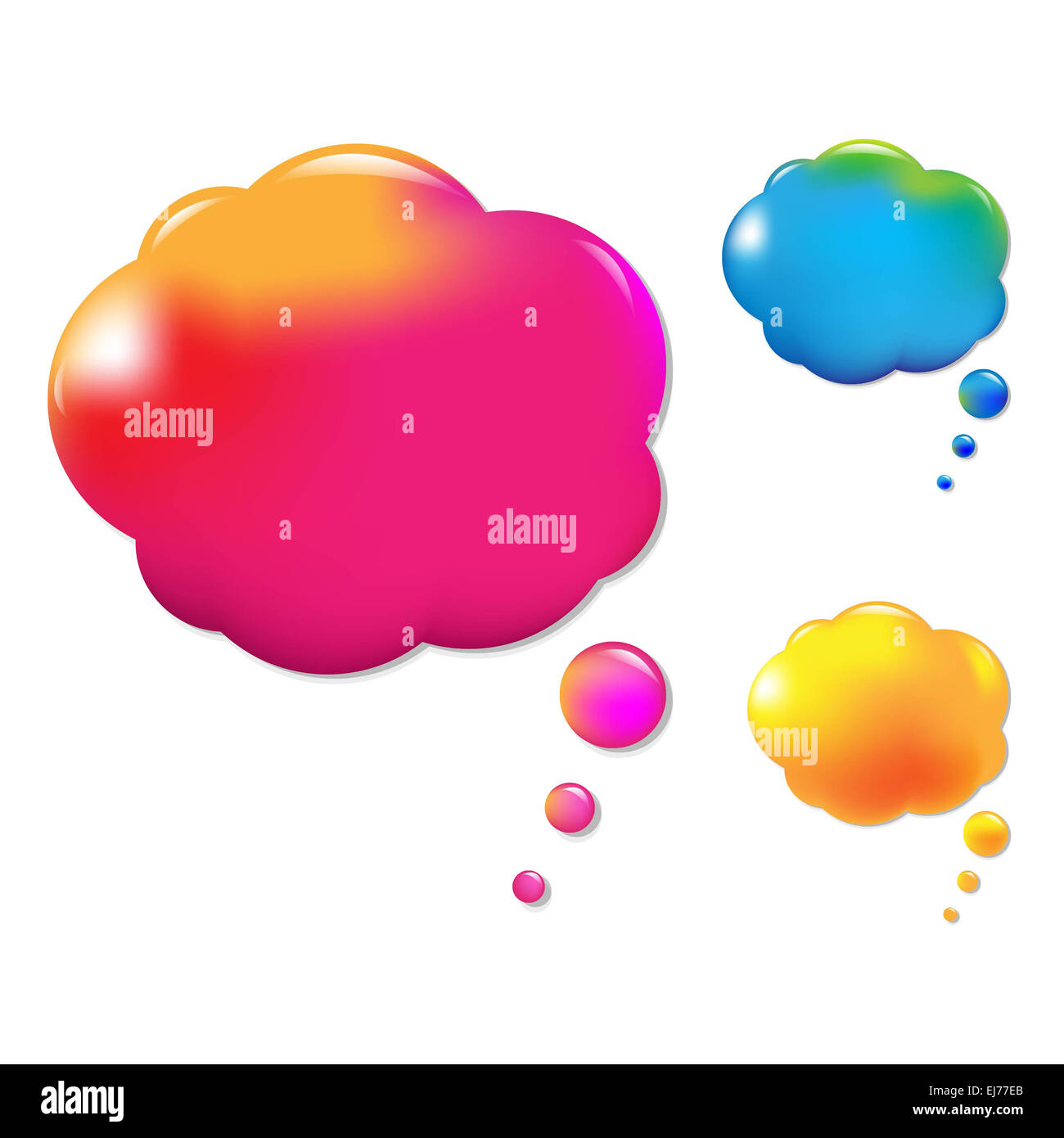Colorful Speech Bubbles Set Stock Photo - Alamy