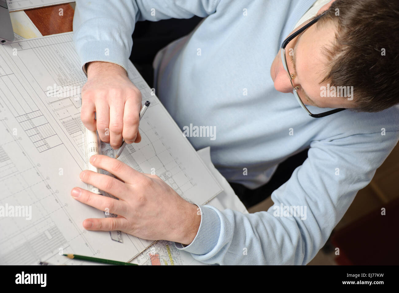 Architect ruler hi-res stock photography and images - Alamy