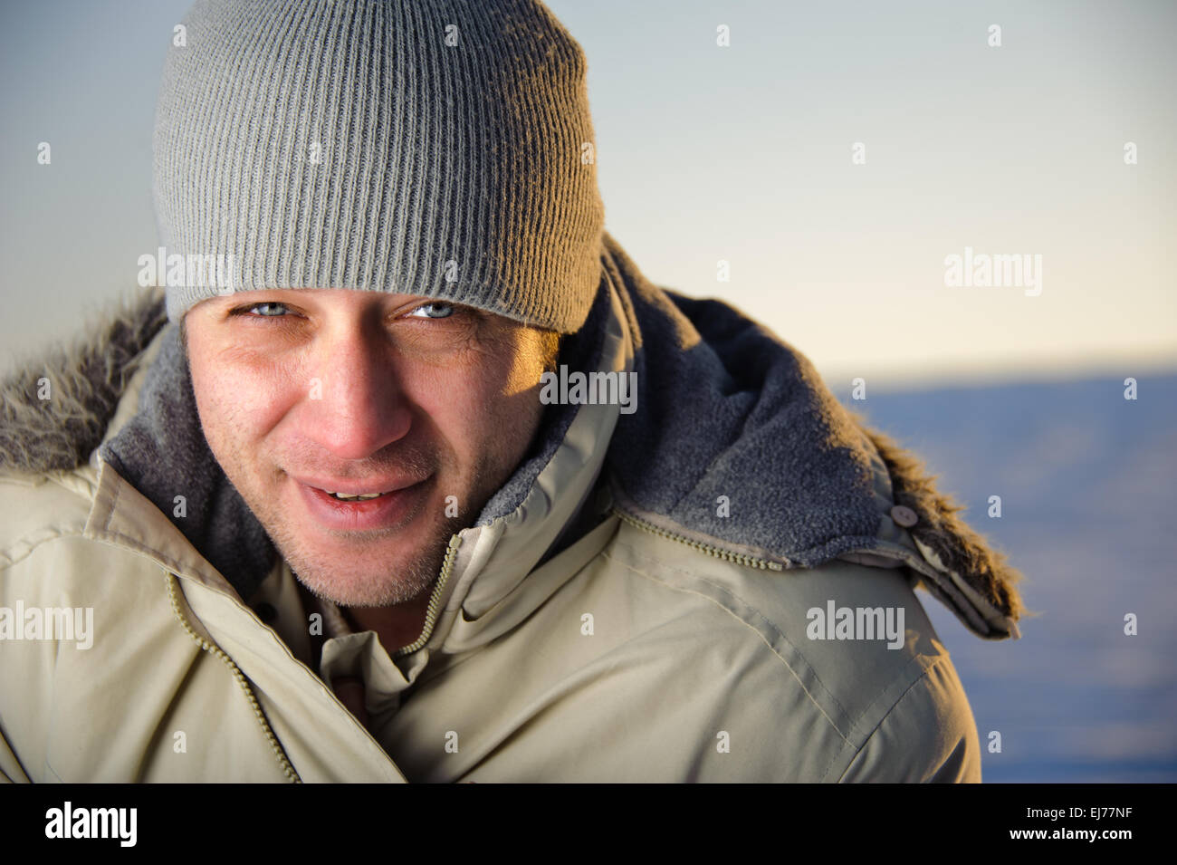 Winter male portrait Stock Photo - Alamy
