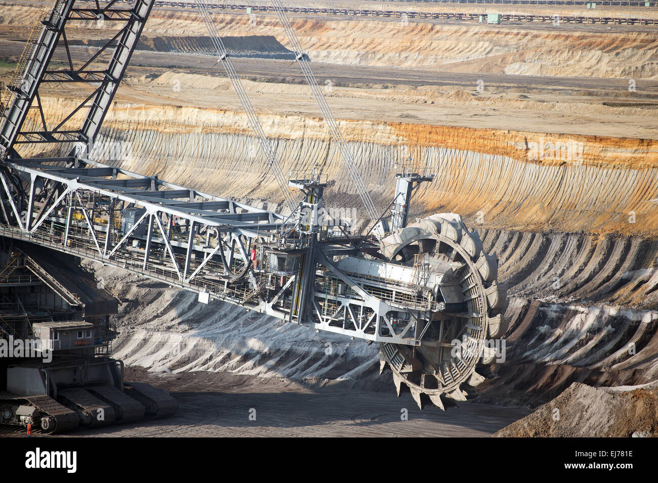 Garzweiler, Germany. 23rd Mar, 2015. Bucket wheel excavators are seen ...