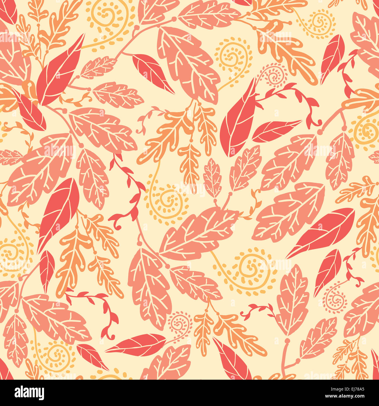 Autumn Leaves Seamless Pattern background Stock Photo - Alamy