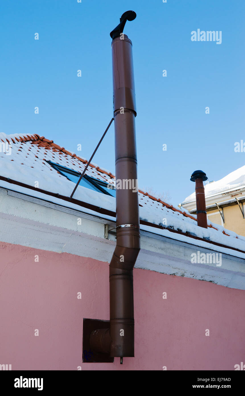 Part old factory chimney hi-res stock photography and images - Alamy