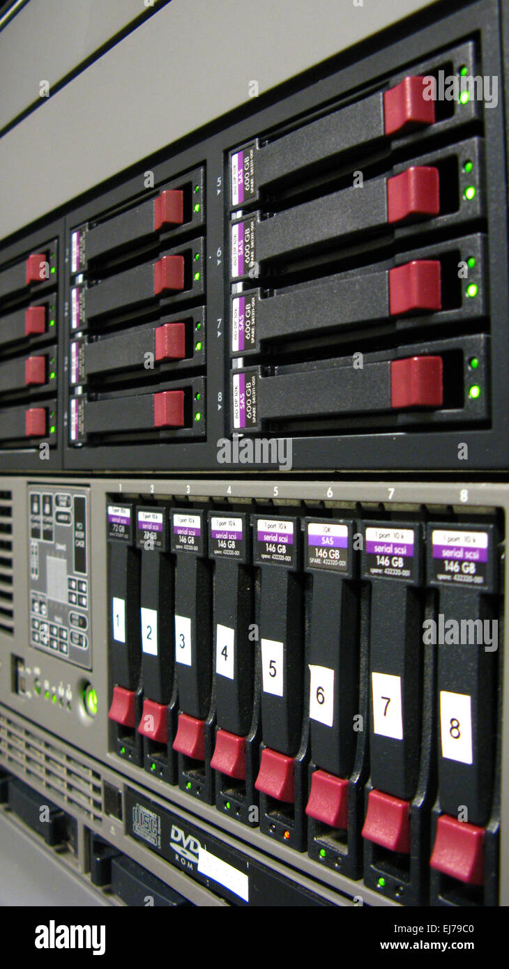 Server hard drives data center Stock Photo - Alamy