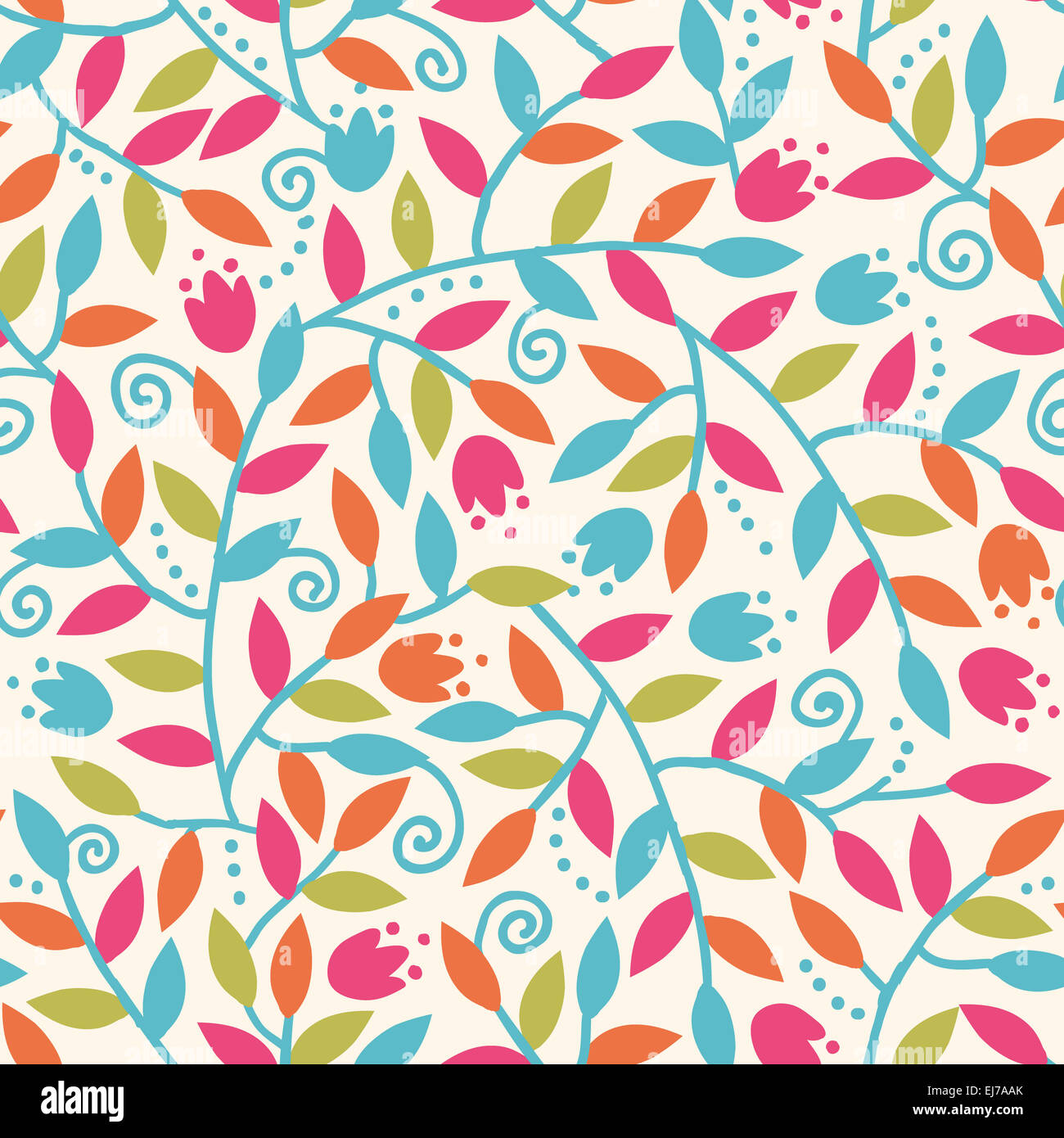 Colorful Branches Seamless Pattern Background Stock Photo - Alamy