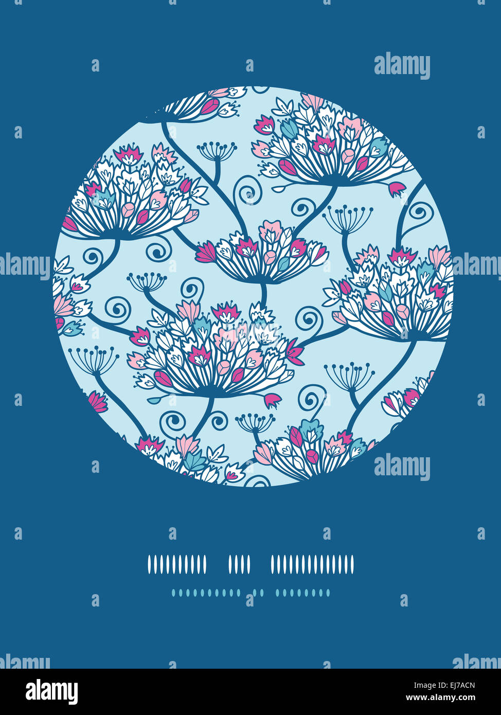 Spring Flowers Circle Decor Pattern Background Stock Photo - Alamy