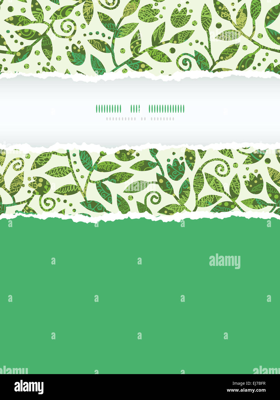 Textured Colorful Branches Vertical Torn Frame Seamless Pattern Background Stock Photo - Alamy