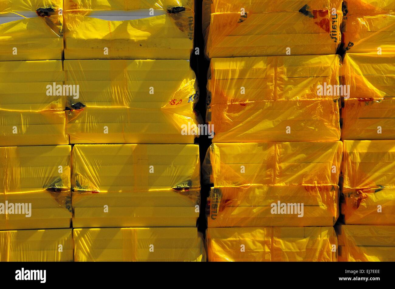 yellow film packaging Stock Photo - Alamy