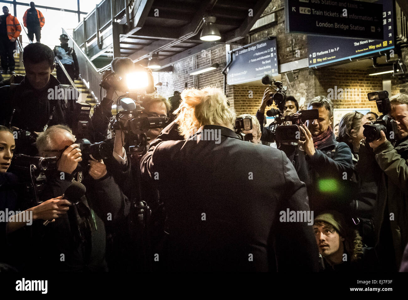 London, UK. 23rd March, 2015. Mayor Boris Johnson interviewed at London ...