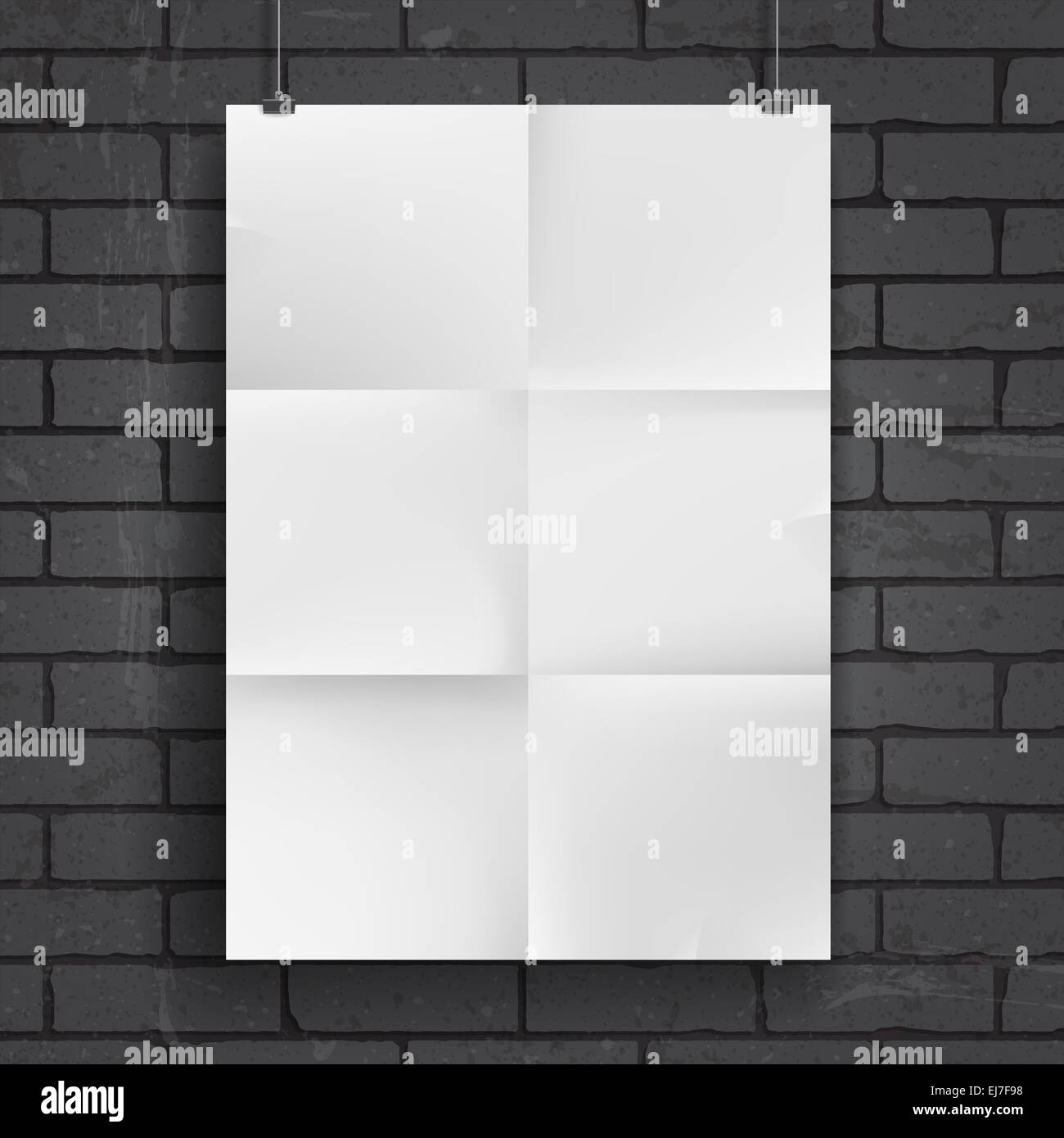 Blank paper poster Stock Photo - Alamy
