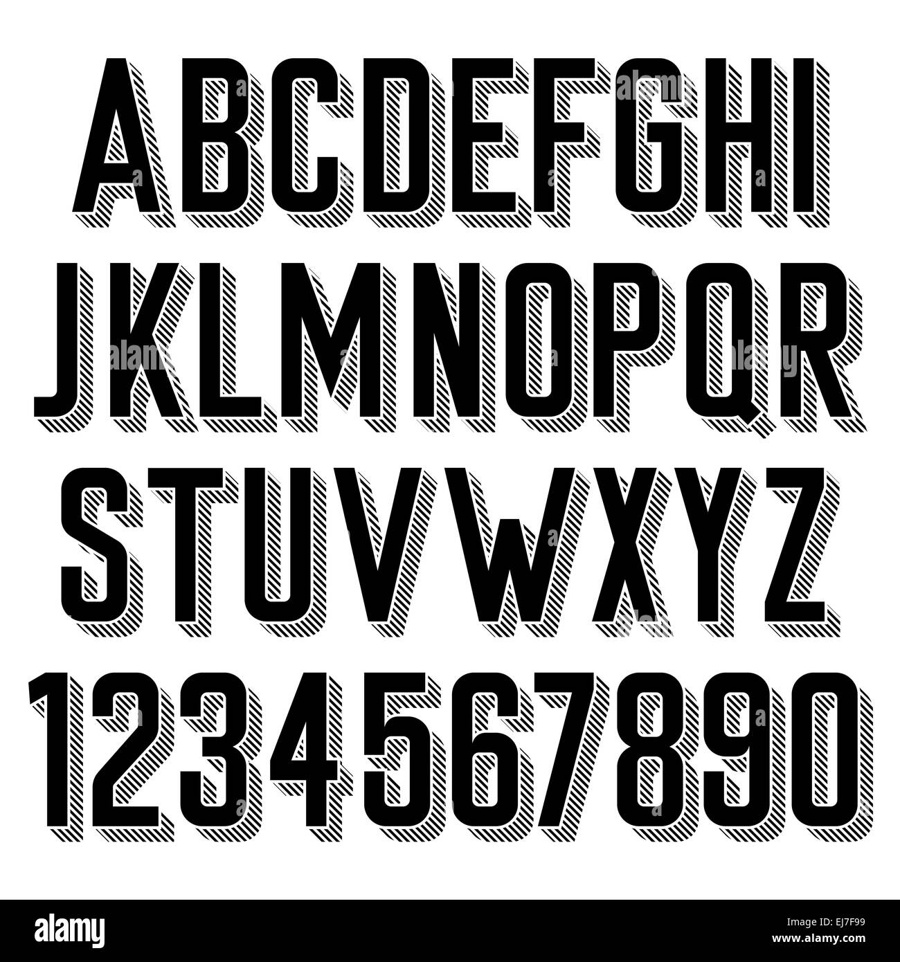 Handmade retro font sans serif hi-res stock photography and images - Alamy