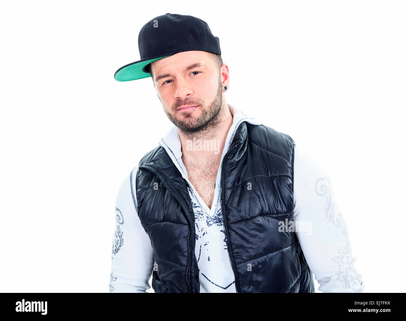 Urban man wearing baseball cap Stock Photo - Alamy