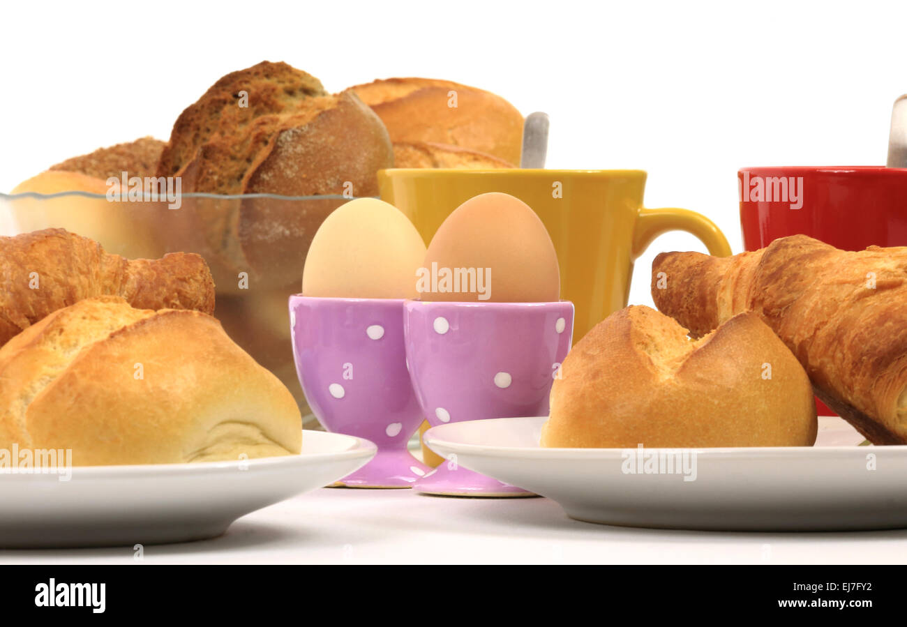 Breakfast bread and eggs Stock Photo - Alamy
