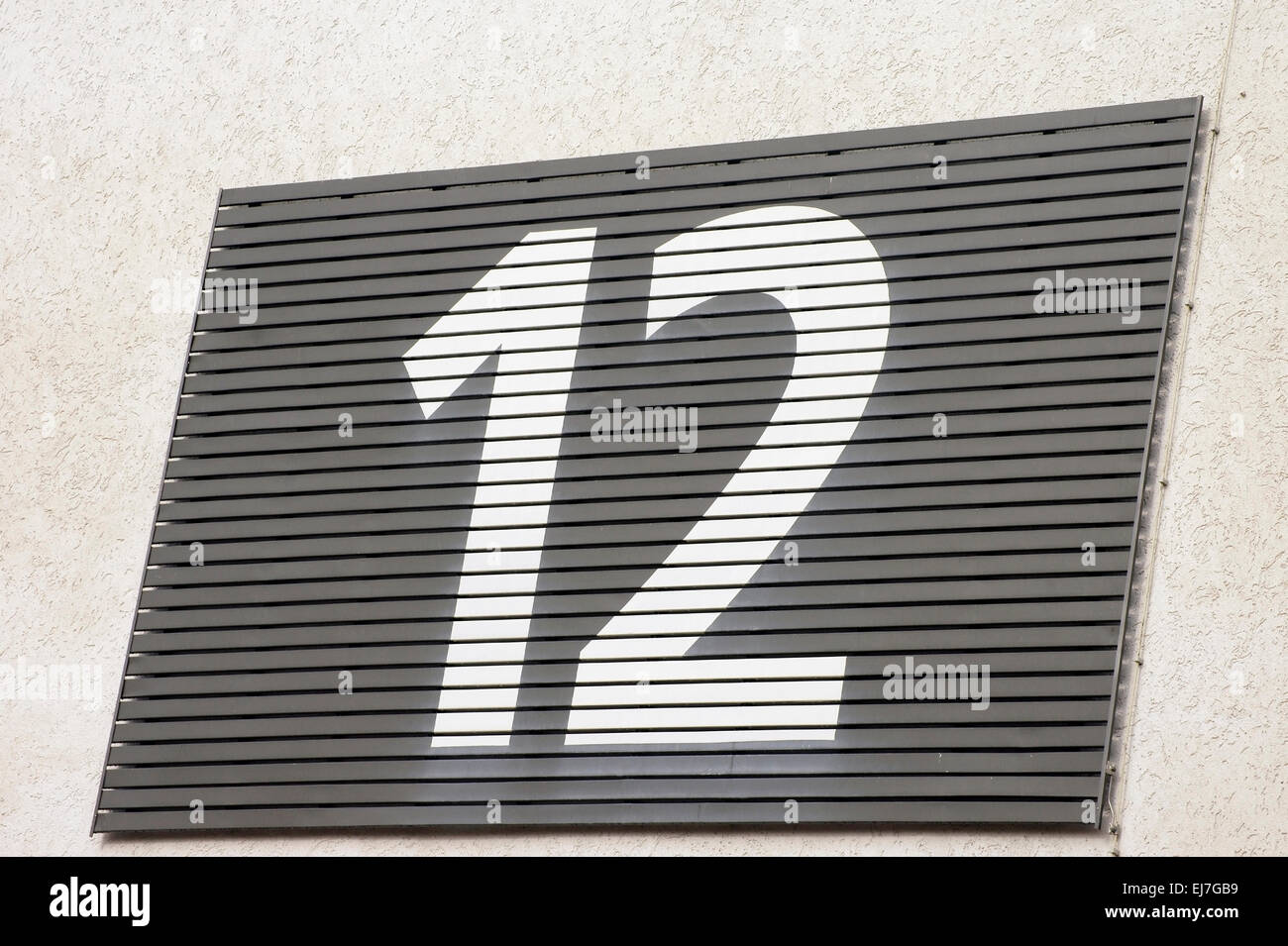 Number 12 house sign hi-res stock photography and images - Alamy
