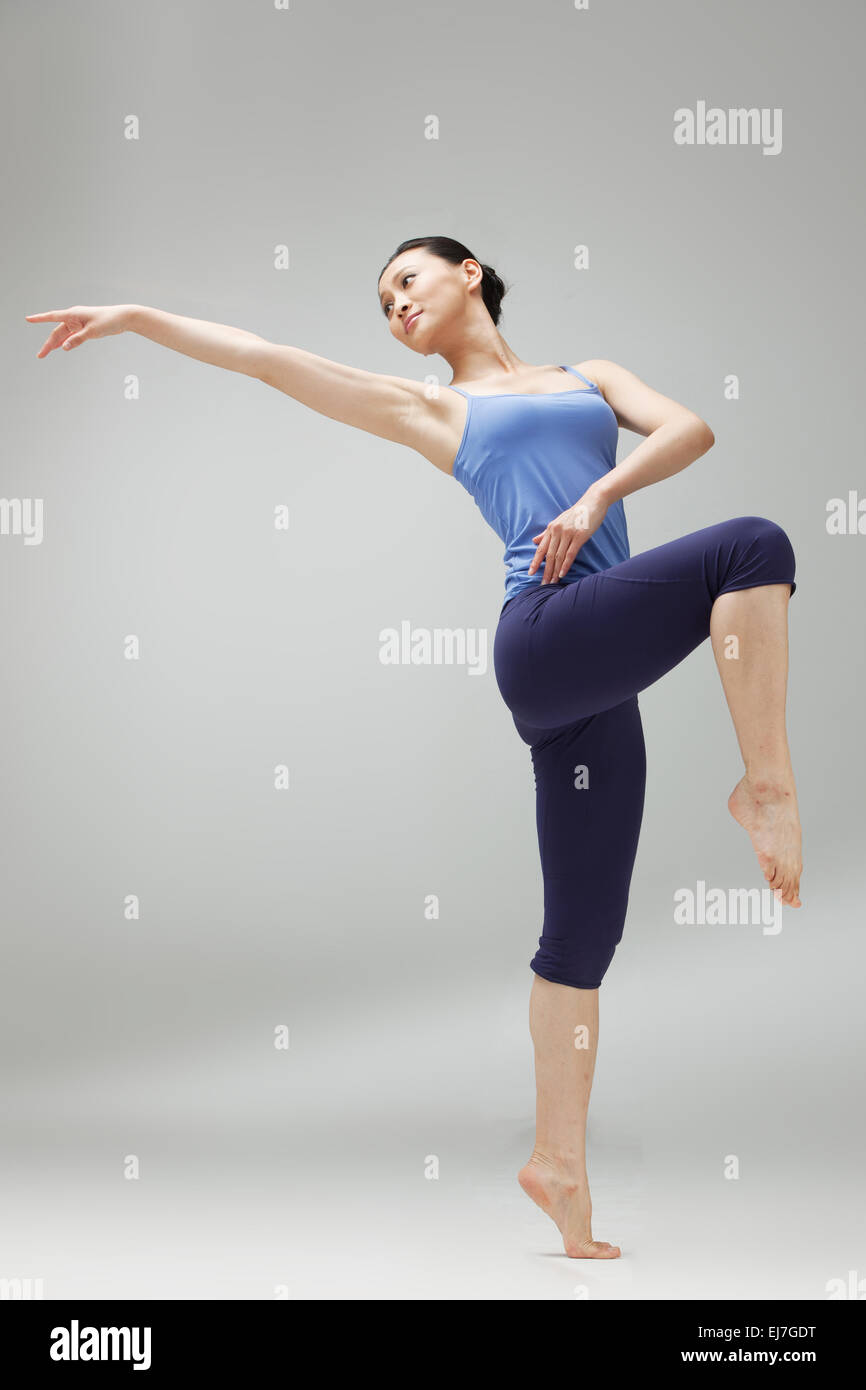 The young woman dancing Stock Photo - Alamy