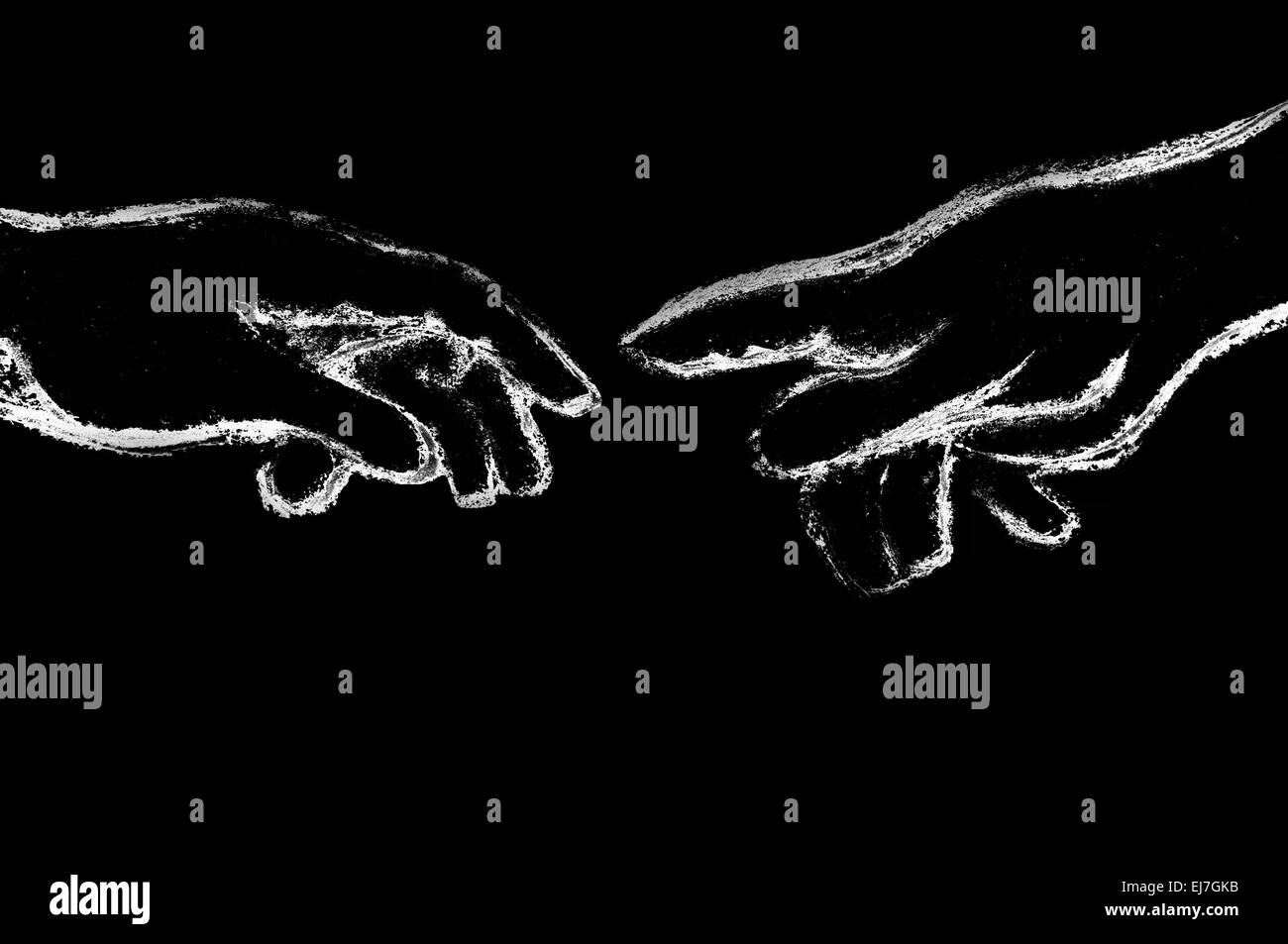 Pointer-black background the creation of Adam Stock Photo - Alamy