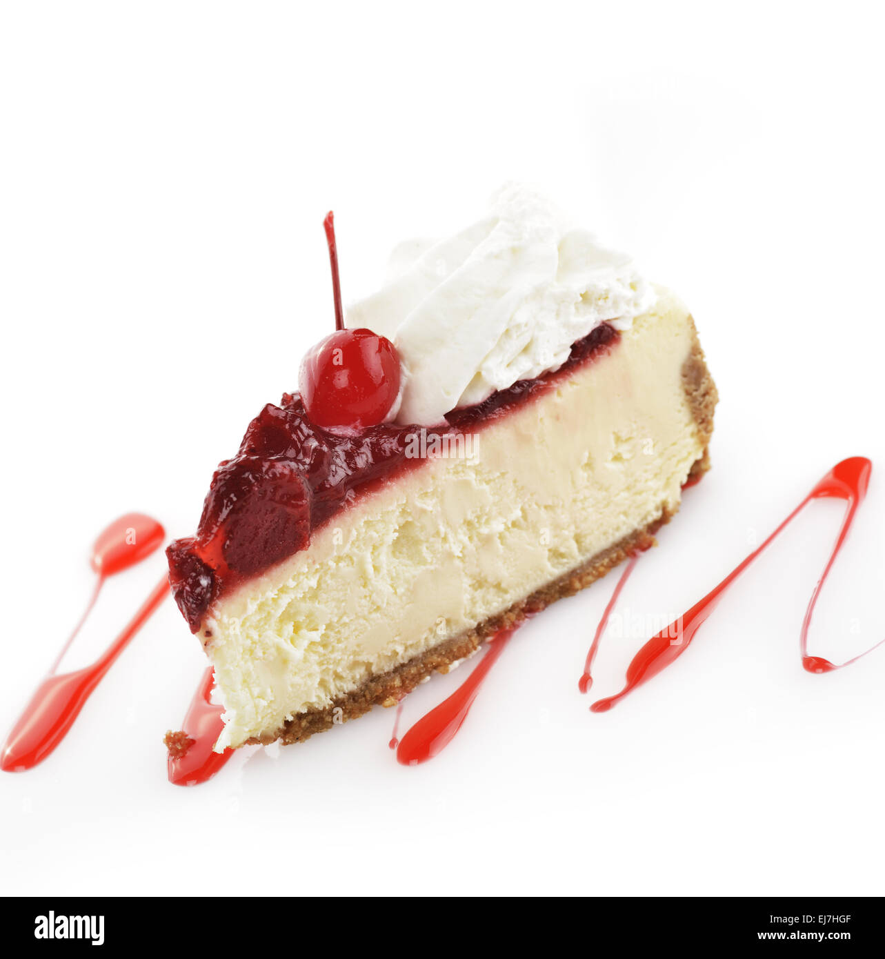 Strawberry Cheesecake Slice Stock Photo - Alamy