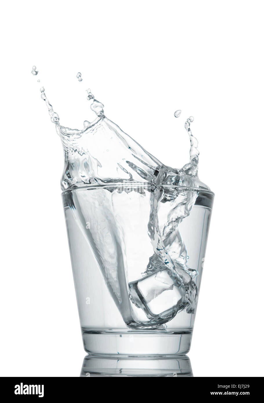 water splash in glasses isolated on white Stock Photo - Alamy