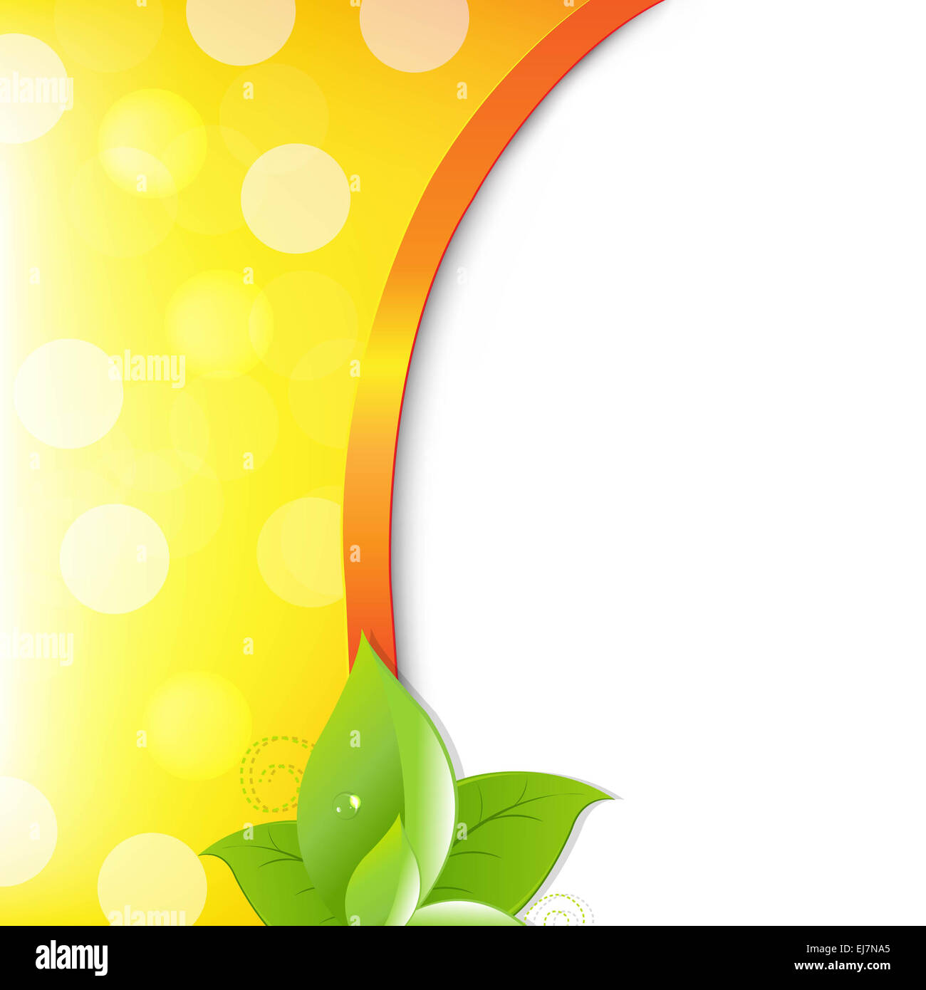 Eco Background With Leaves And Bokeh Stock Photo - Alamy