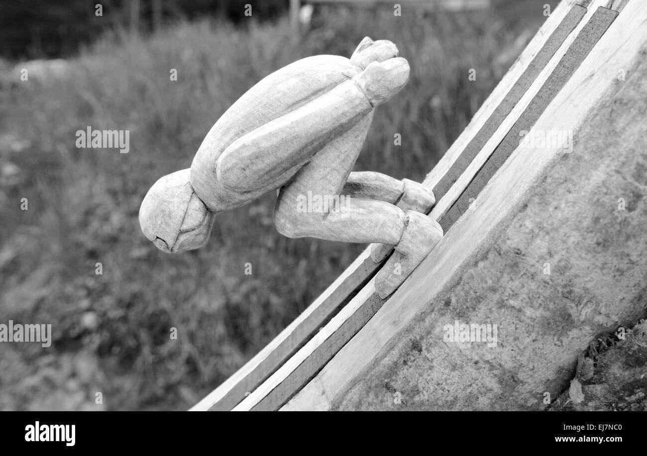 Ski jumping Black and White Stock Photos & Images - Alamy