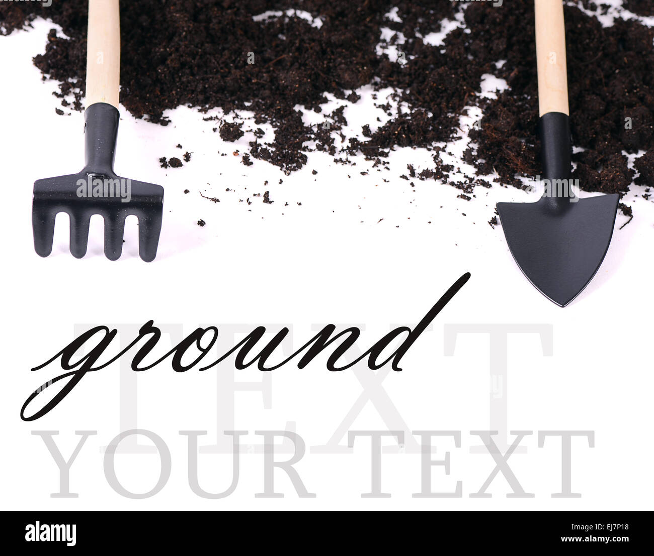 Black ground close up isolated on white Stock Photo - Alamy