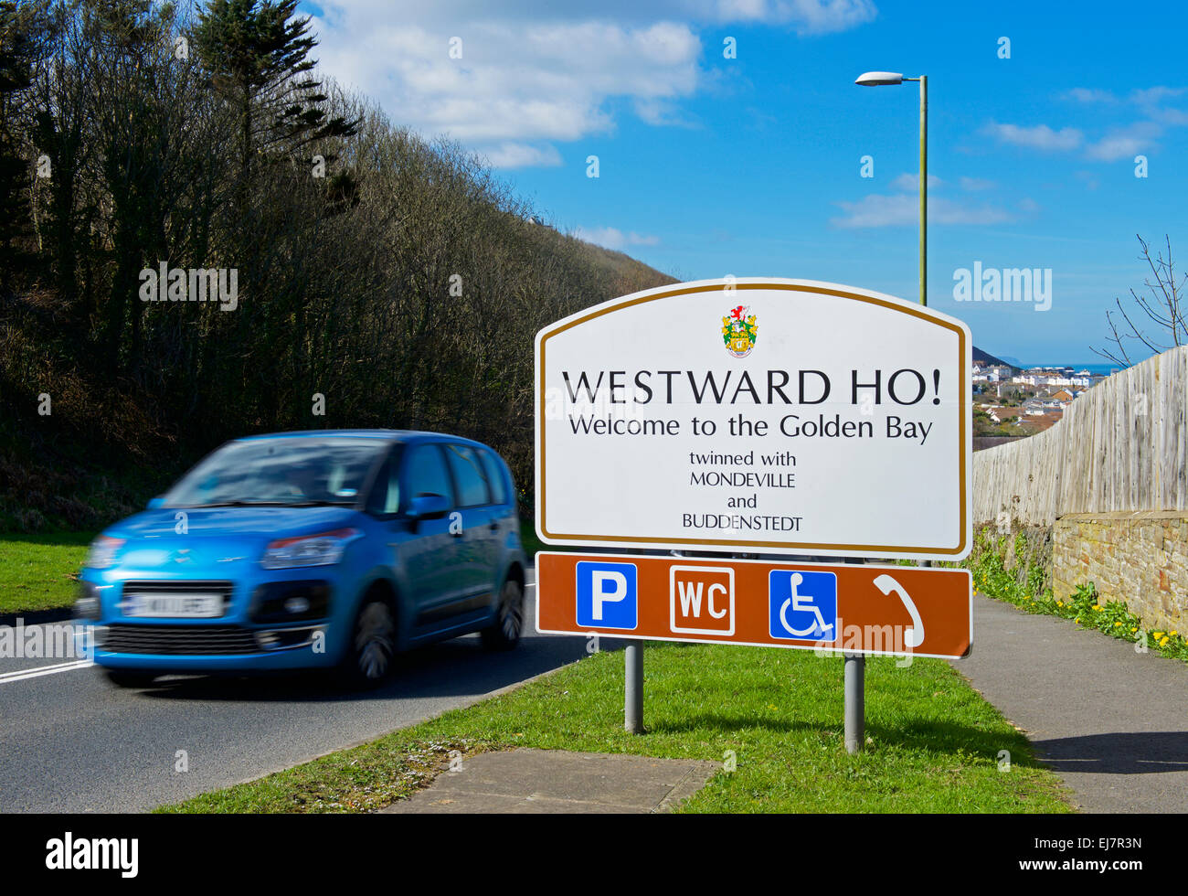 Devon road sign hi-res stock photography and images - Alamy