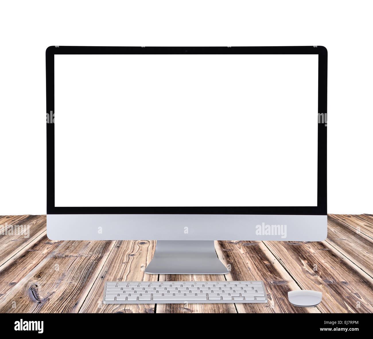 Computer display isolated on white background Stock Photo - Alamy