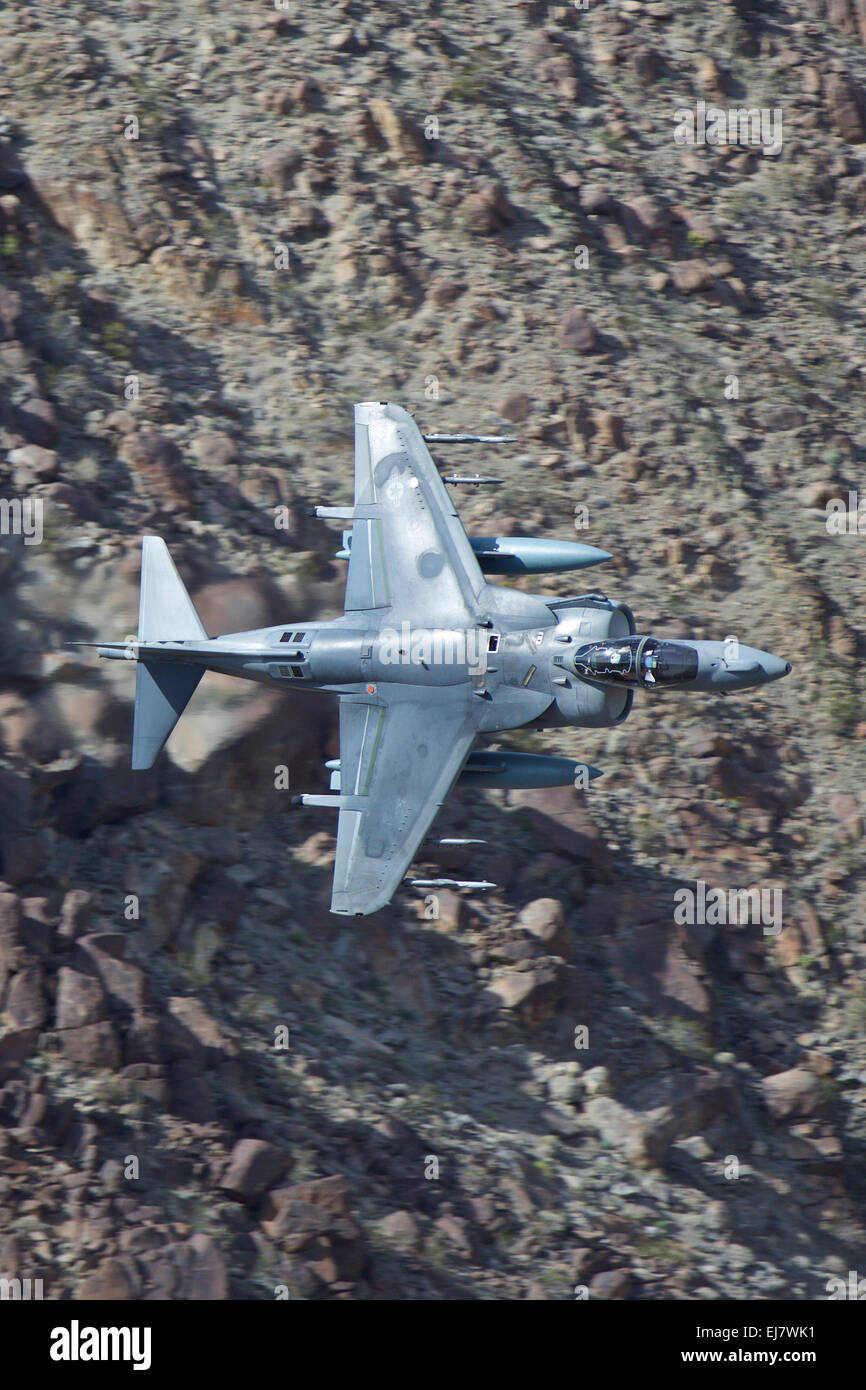 Close Up Photo Of A US Marine Corps AV-8B Harrier Jet Fighter Flying At ...