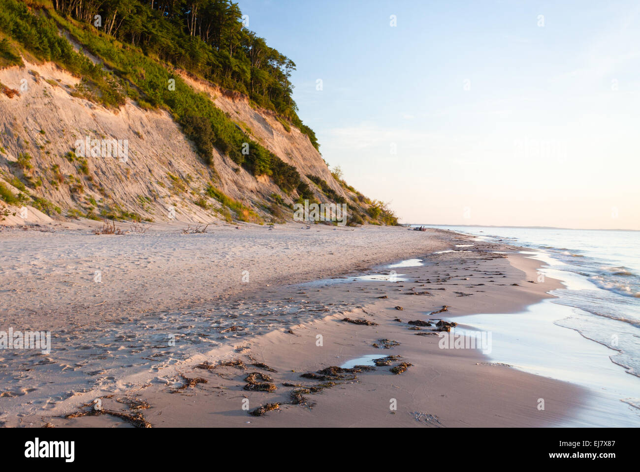 Baltic Sea shore beach in Wolin National Park, Pomerania, Poland ...