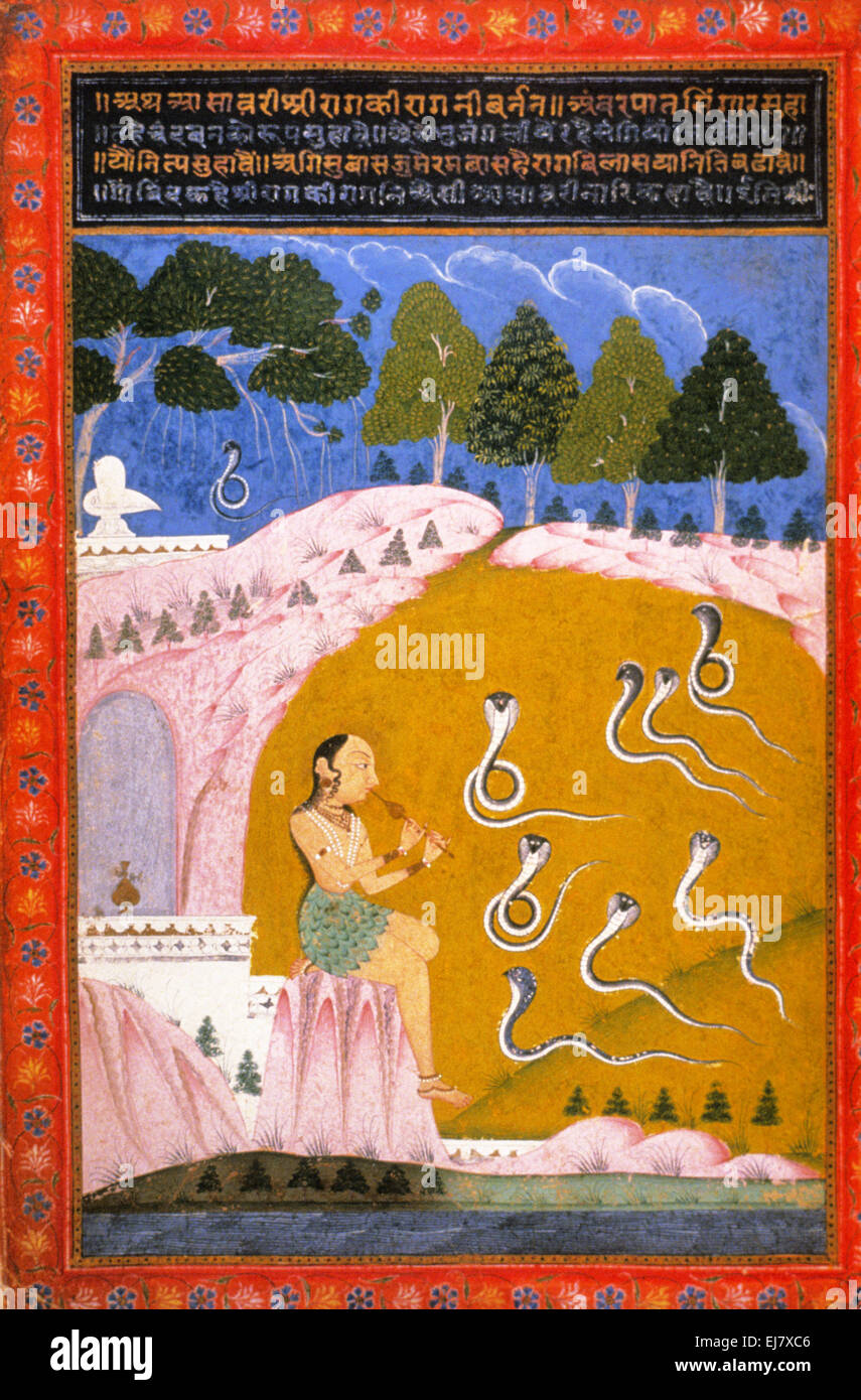 Asavari Ragini, Rajasthan, Malpura. Rajput miniature painting circa ...