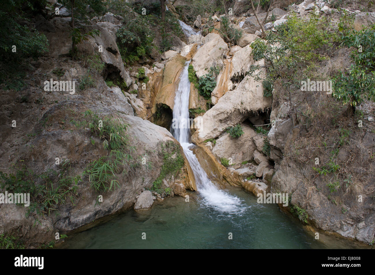 Neer Garh Waterfall just outside Rishikesh is popular with tourists in ...