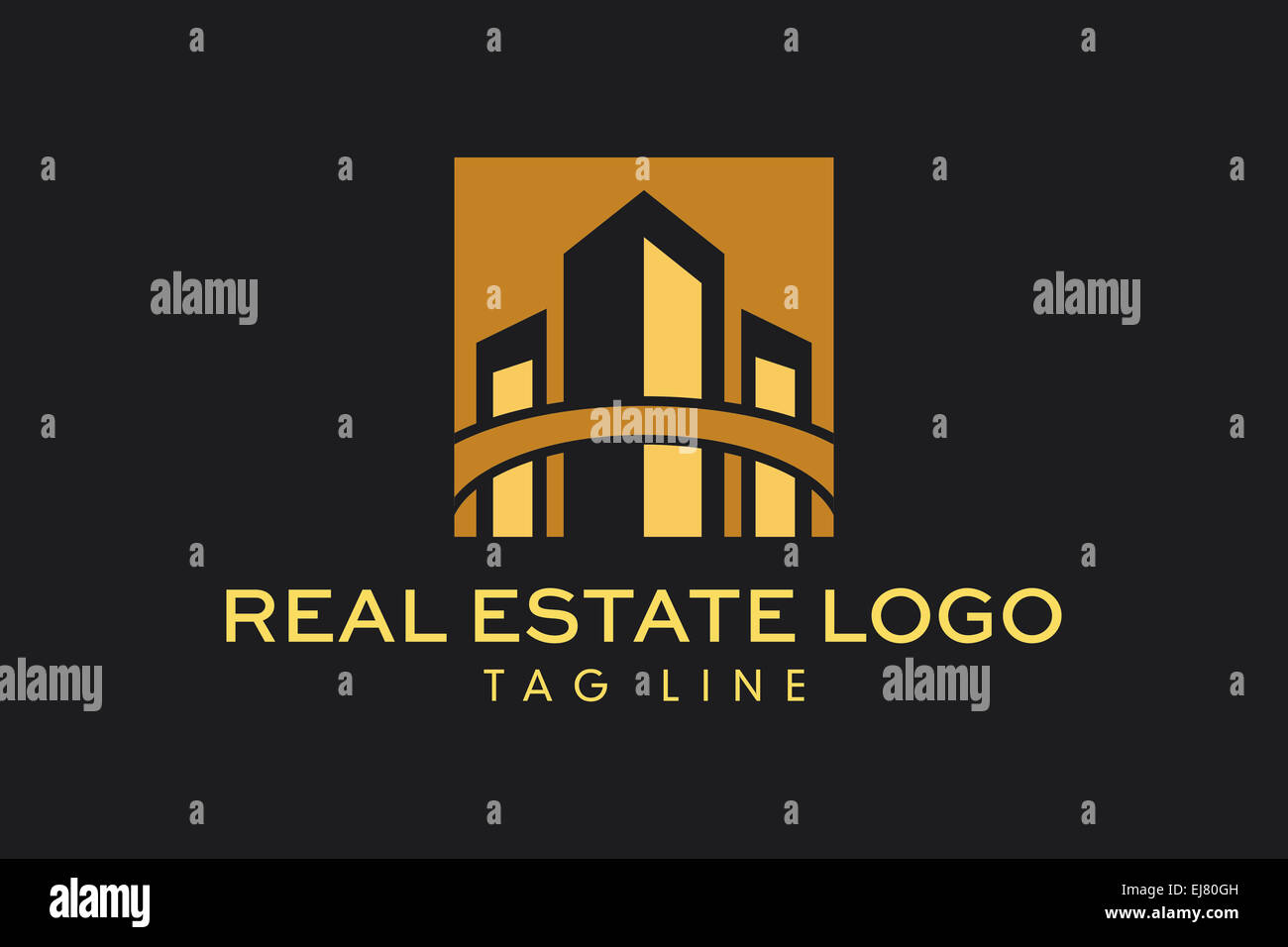 Vector Logo Real Estate Construction Stock Photo - Alamy