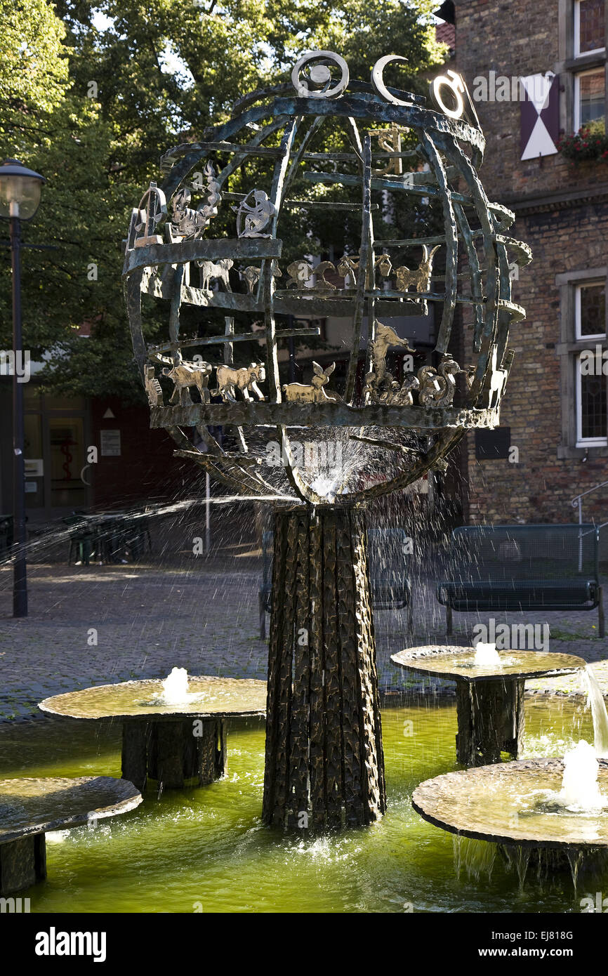Fountain in the old town, Werne, Germany Stock Photo - Alamy
