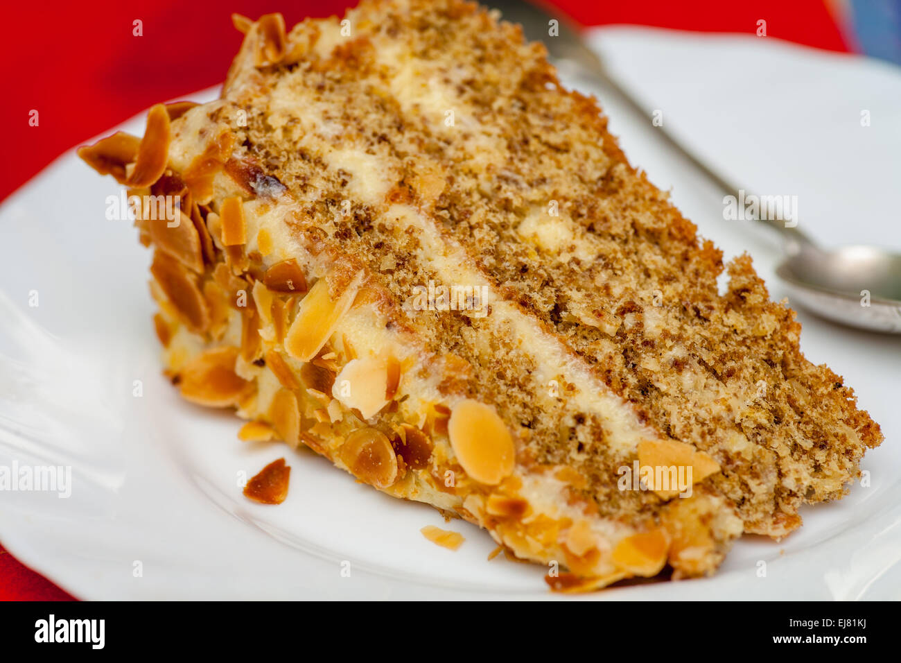 Cake on plate Stock Photo - Alamy