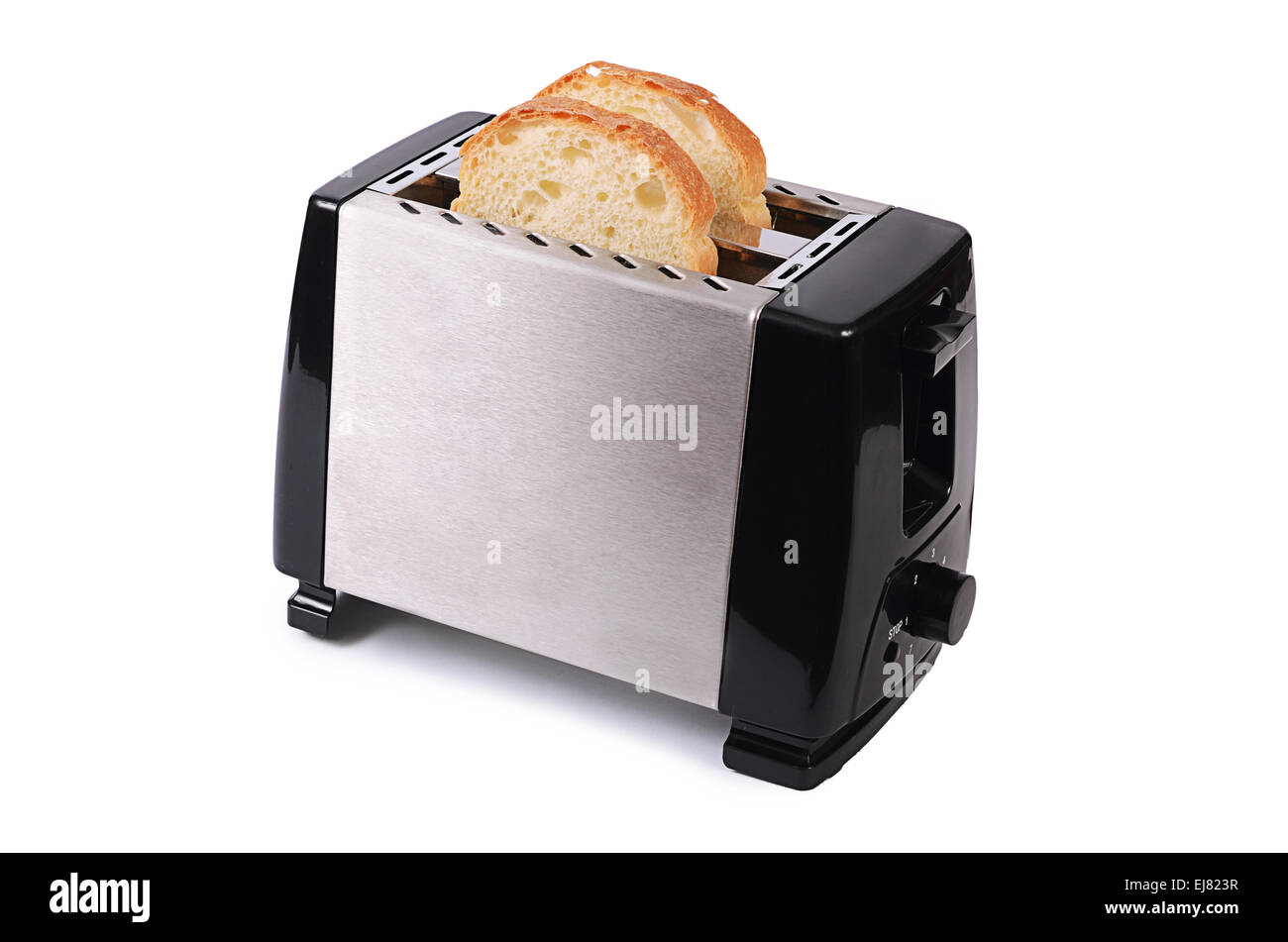 silver toaster isolated on white background Stock Photo - Alamy