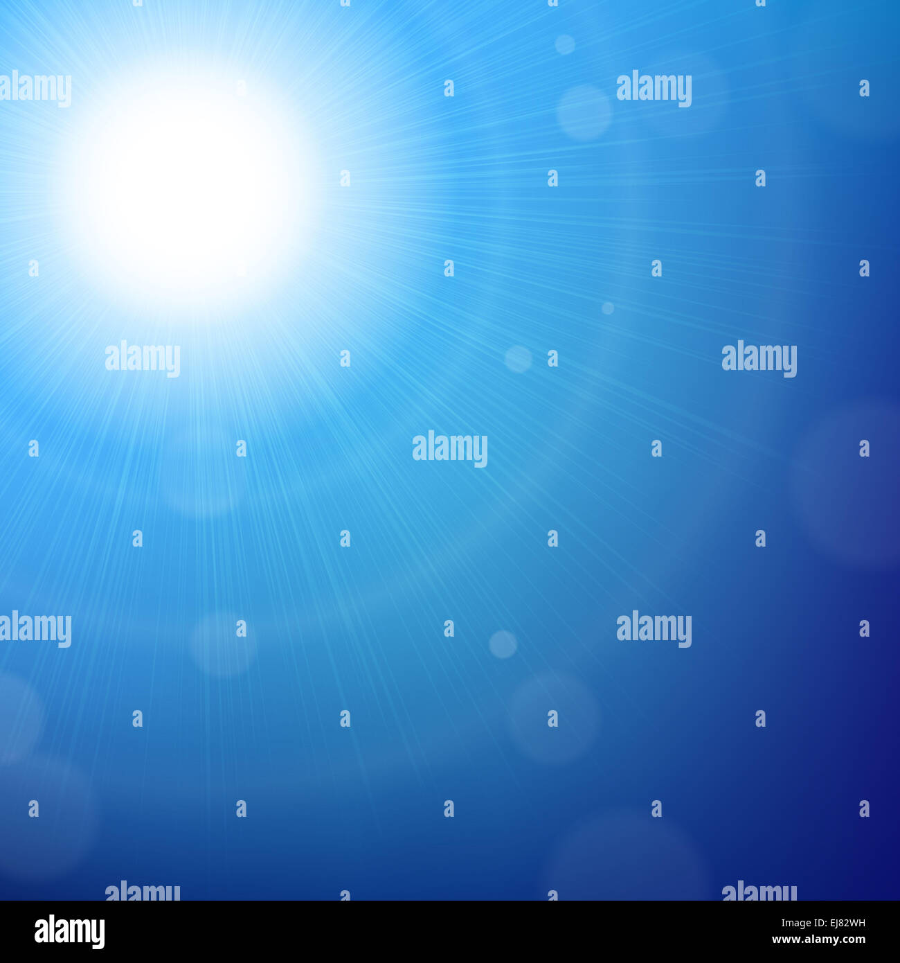 Blue Sun Background Stock Photo - Alamy