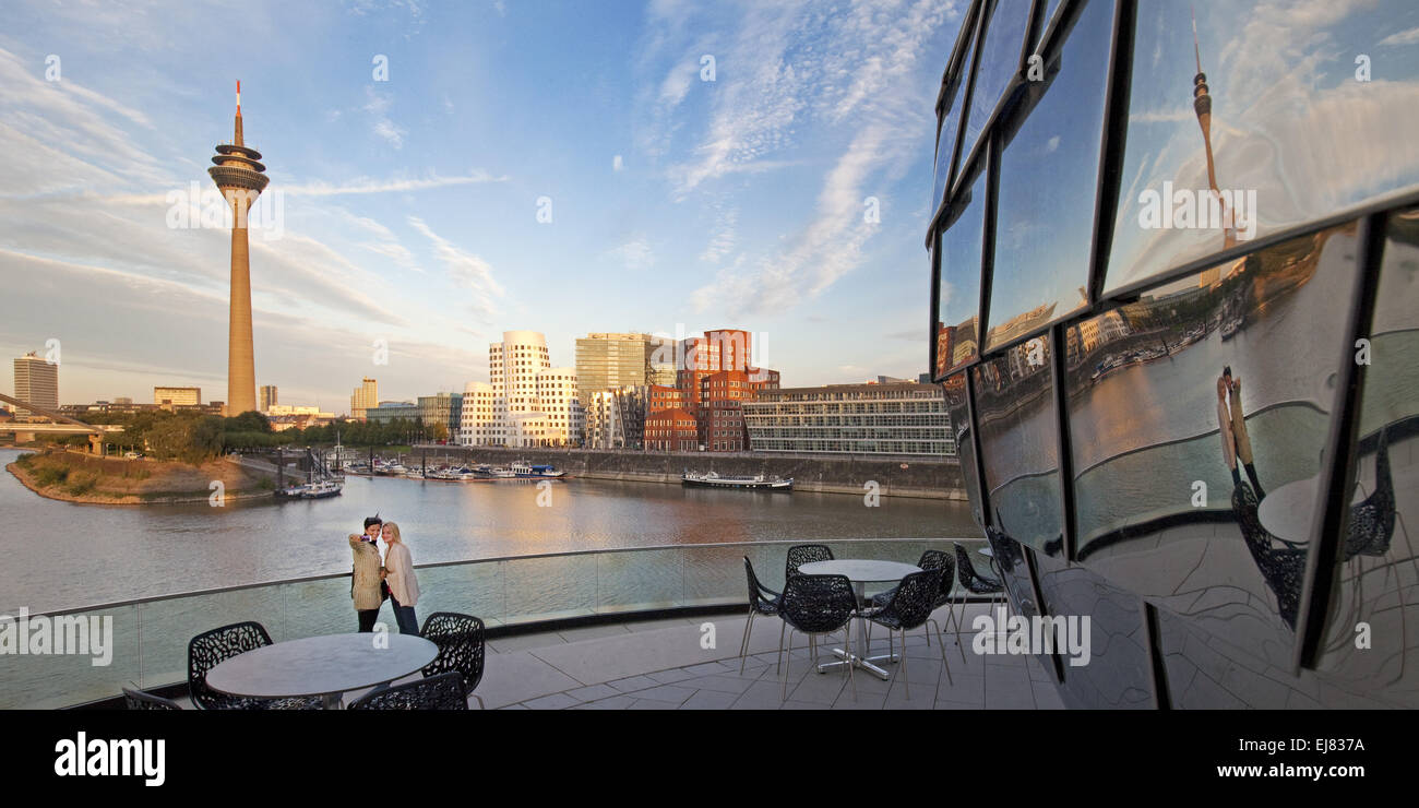 View of Dusseldorf with Rhine Tower, Germany Stock Photo - Alamy