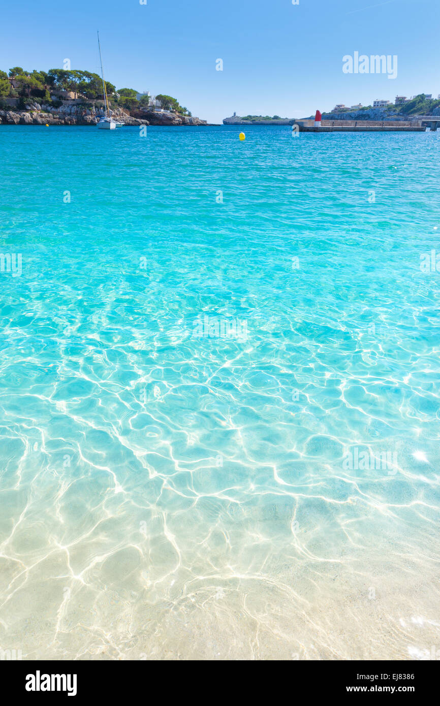 Majorca Porto Cristo beach in Manacor of Mallorca Balearic island at ...