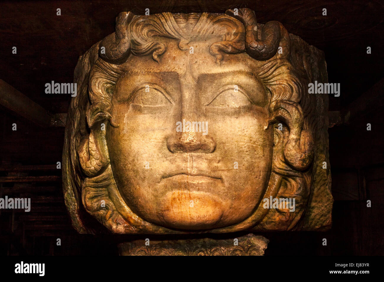 Head medusa basilica cistern istanbul hi-res stock photography and ...