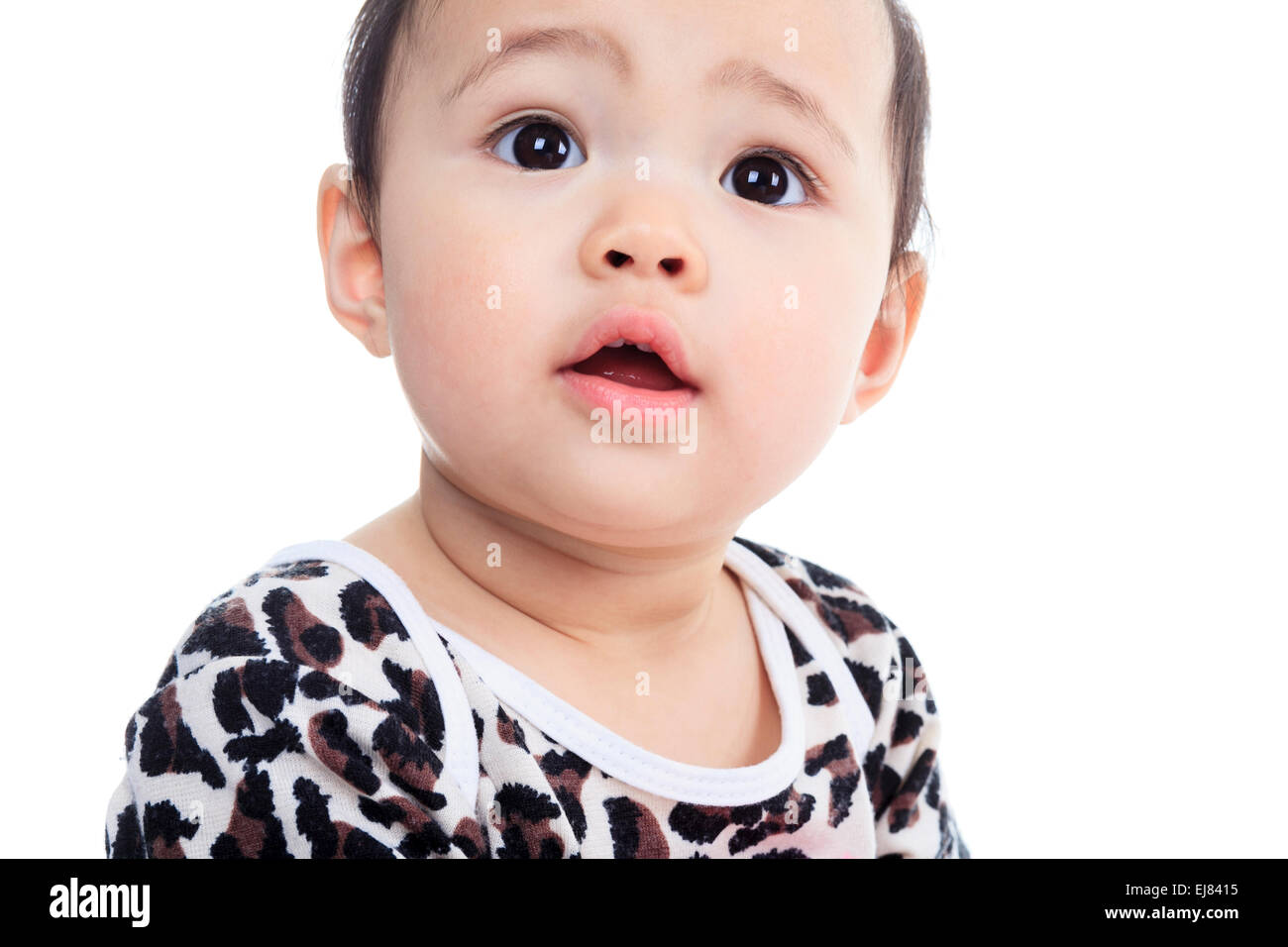 A Asian baby on a studio white background Stock Photo - Alamy