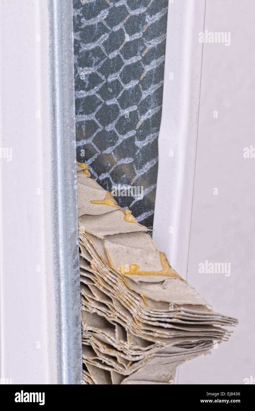 Sheet metal door infill Stock Photo - Alamy