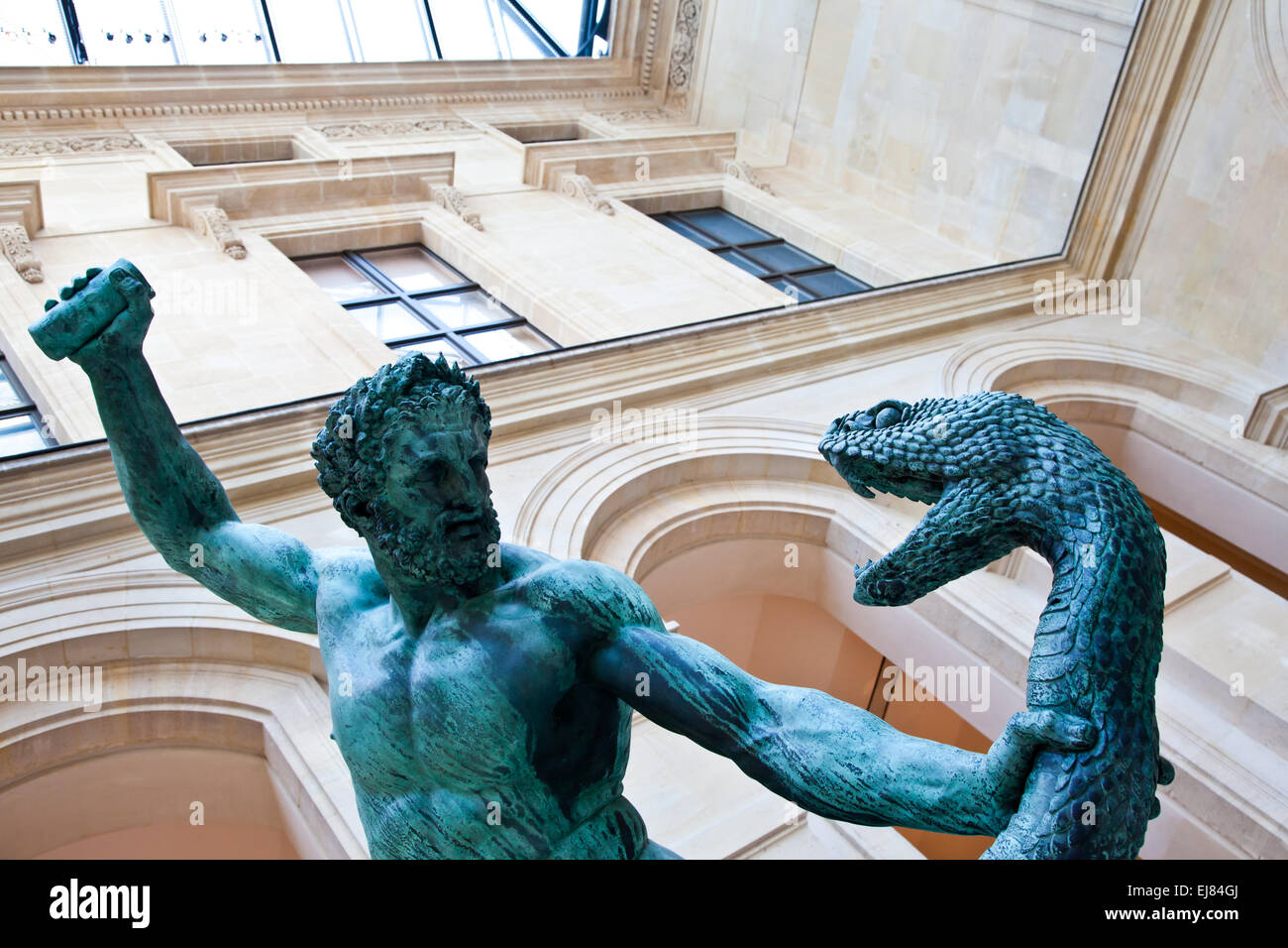 Fight with the snake Stock Photo - Alamy