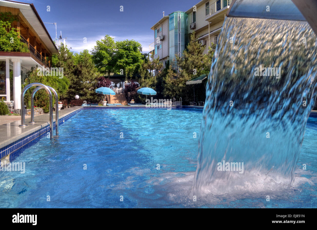 Swimming pool entrance Stock Photo - Alamy
