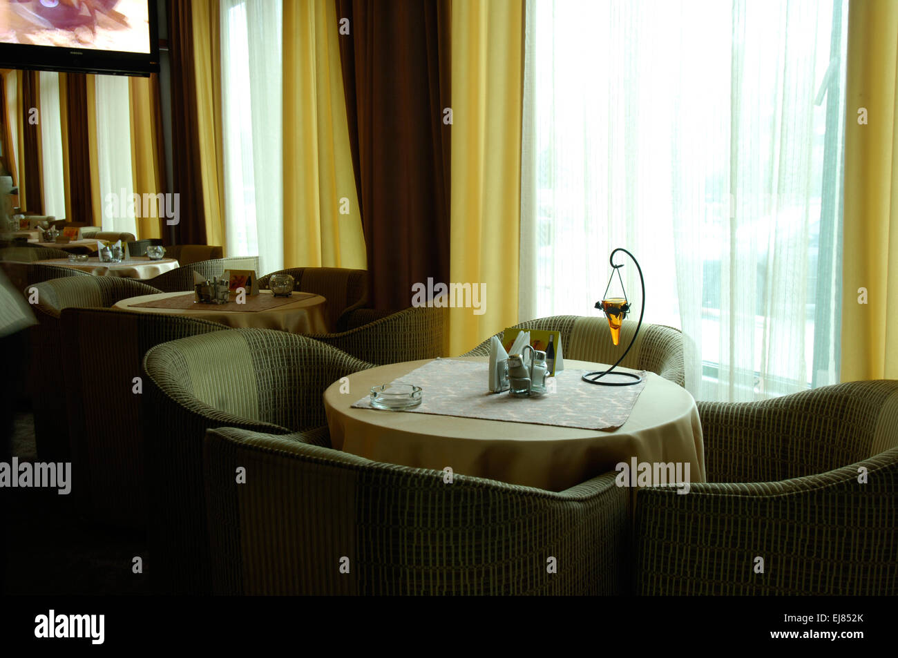 restaurant with tables Stock Photo - Alamy