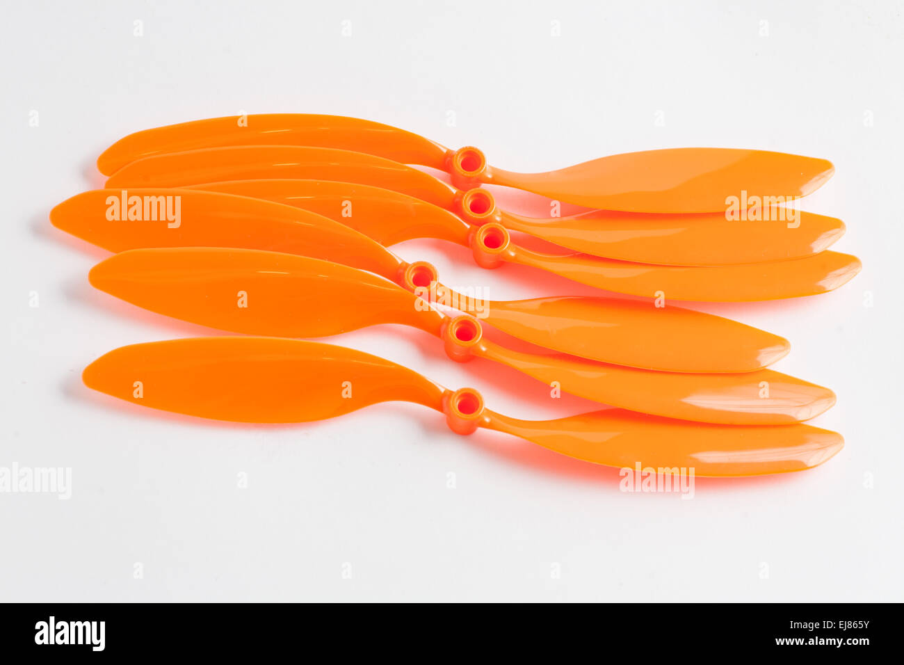 Set of orange colored propellers Stock Photo - Alamy