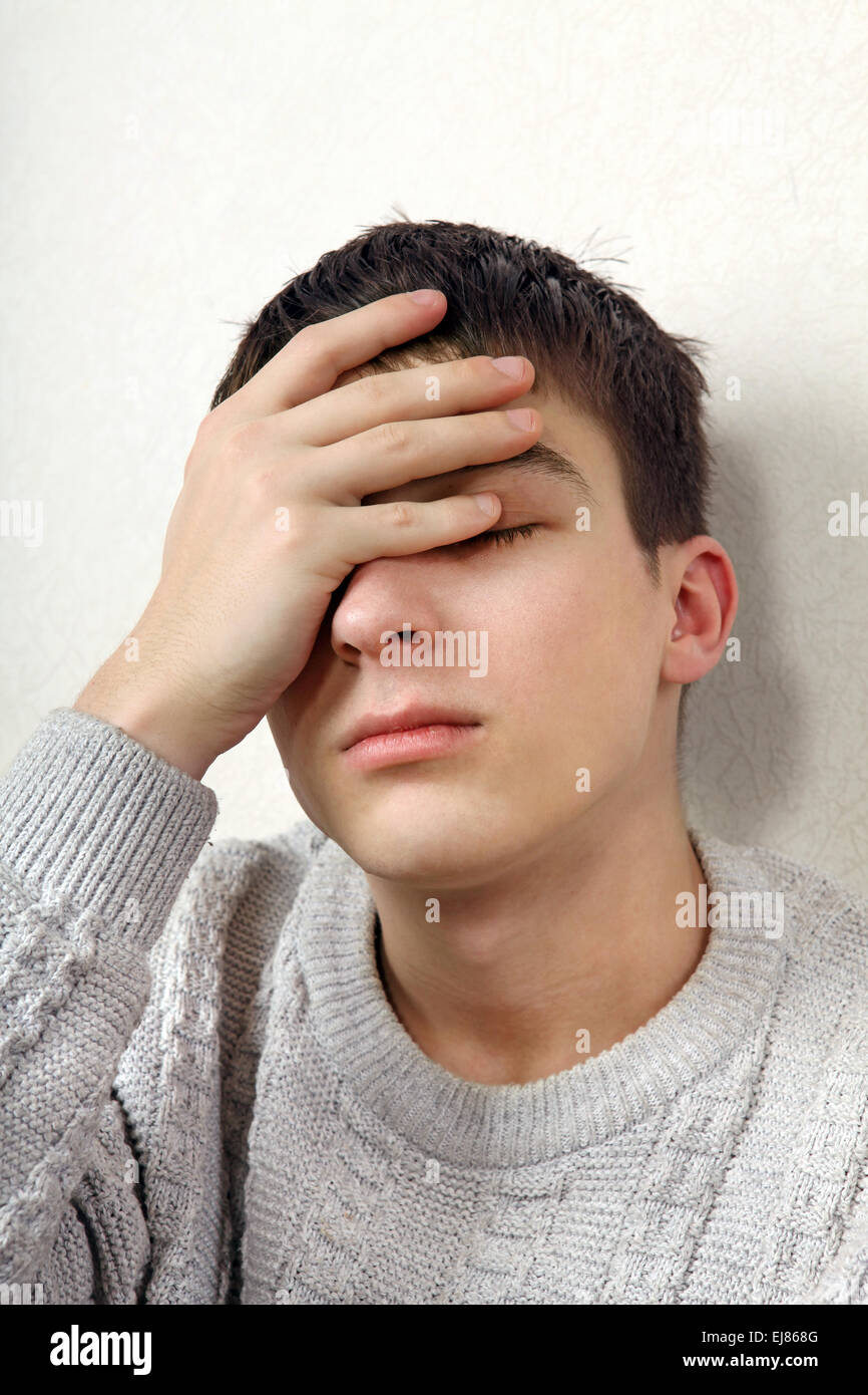 Teenager tired wall hi-res stock photography and images - Alamy