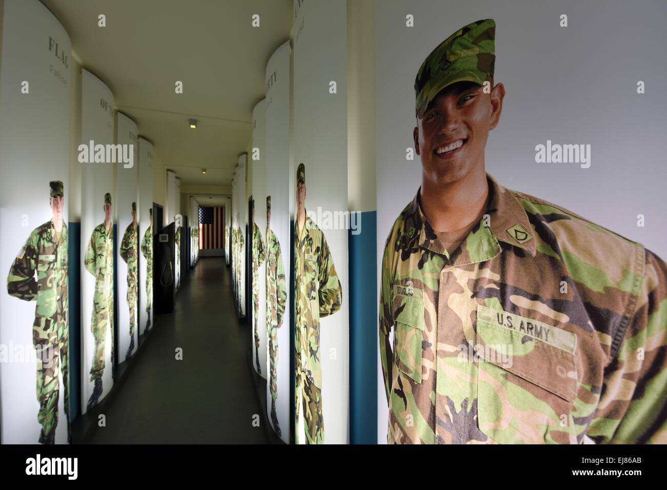 Rasdorf, Germany. 20th Feb, 2015. A photo installation of soldiers of ...