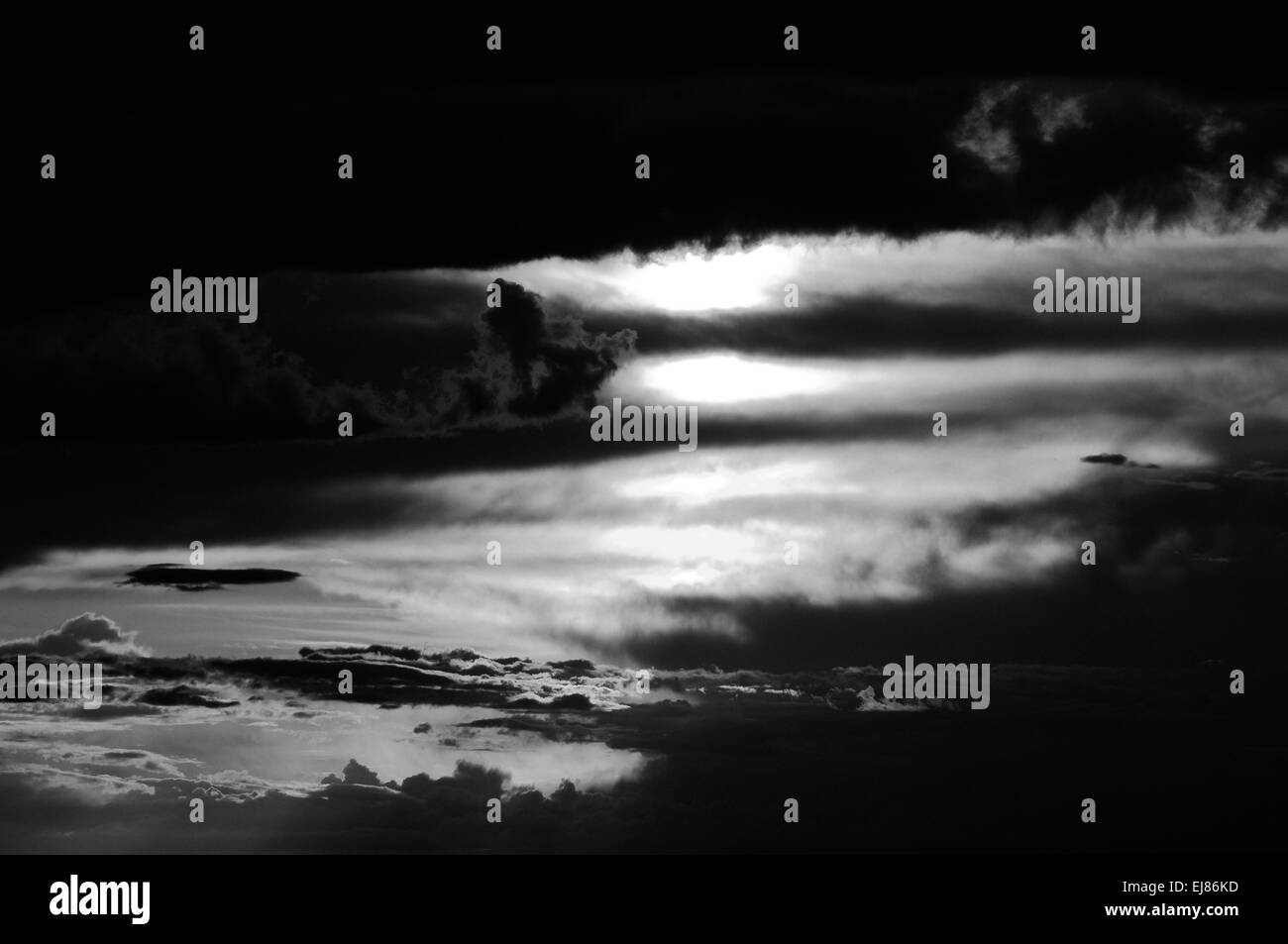 Only sky clouds Black and White Stock Photos & Images - Alamy