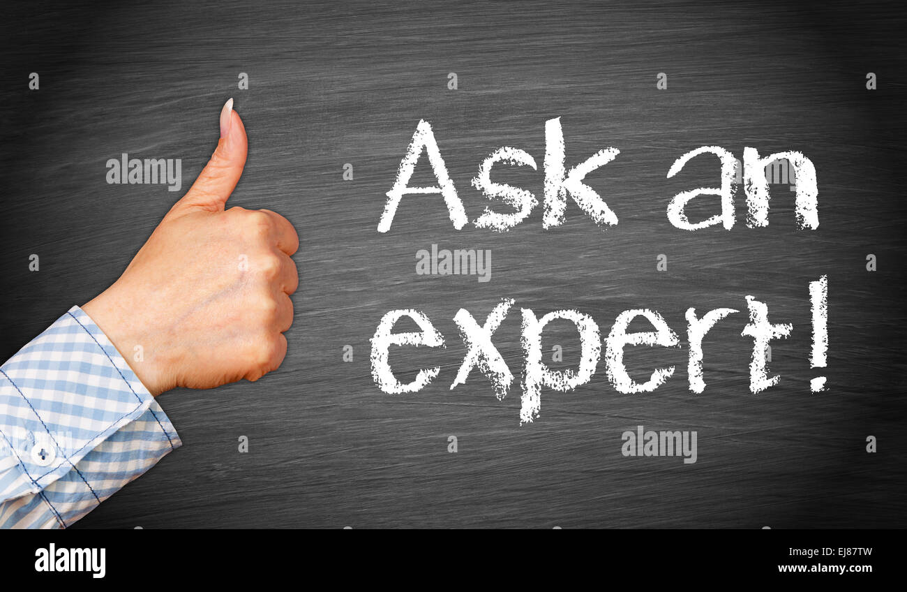 Ask an expert ! Stock Photo - Alamy